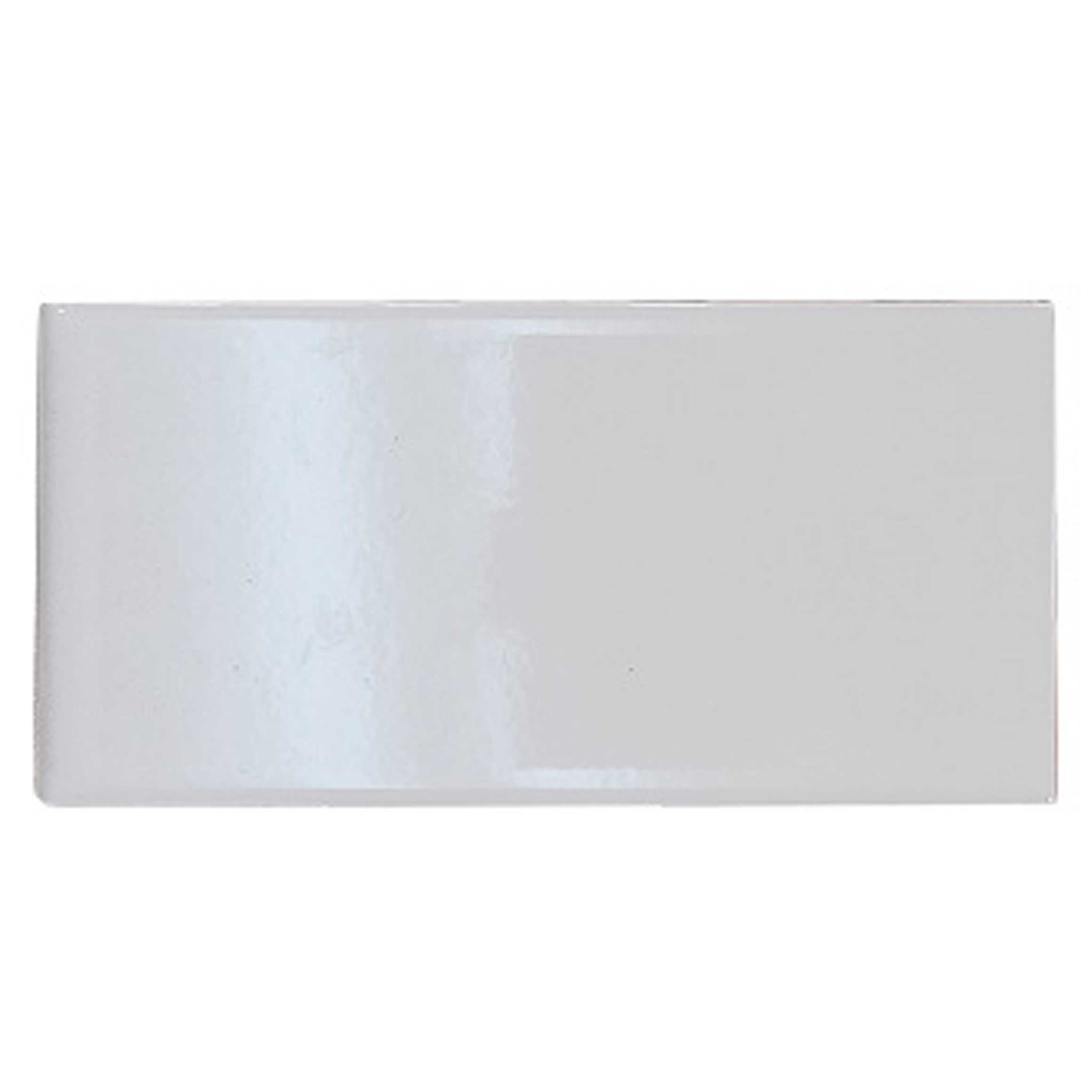 3" x 6" Bright Snow White 3 Surface Bullnose Color Collection Wall Tile ...