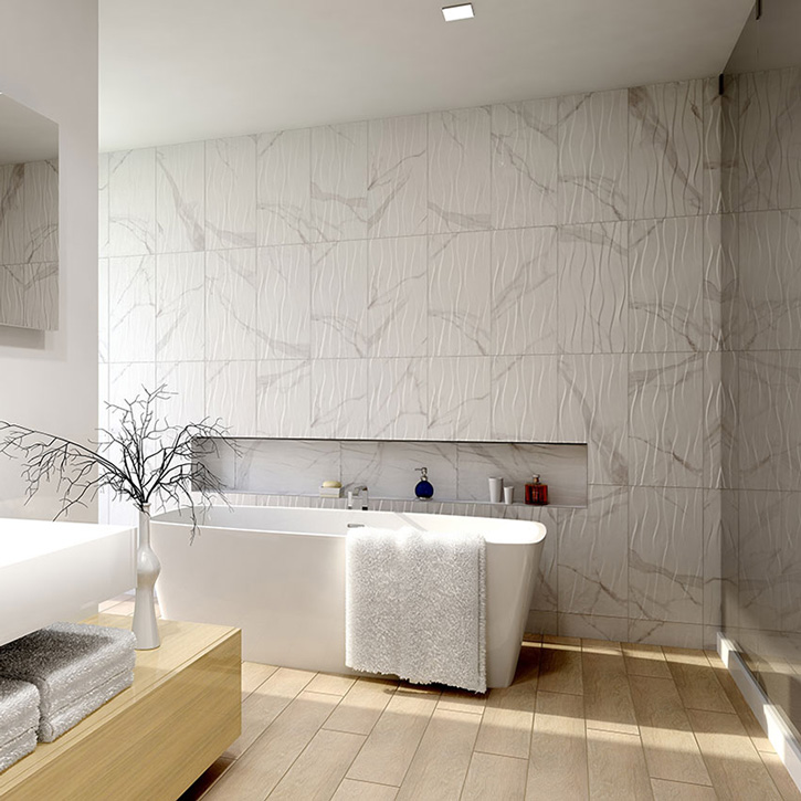 Dymo Statuary Wavy White 12x24 - OWSI Old World Stone Imports Flooring ...