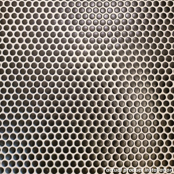 CC Mosaics Matte Black Penny Round 12"×12" - OWSI Old World Stone ...
