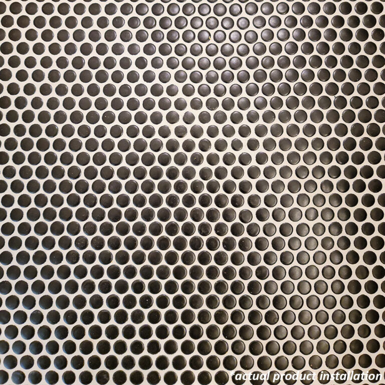 CC Mosaics Matte Black Penny Round 12"×12" - OWSI Old World Stone ...