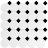CC Mosaics Matte Snow White with Black Octagon 12" x 12" - OWSI Old ...