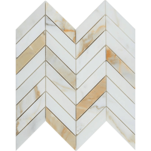 Chevron Calacatta Gold Honed 11" x 11" - OWSI Old World Stone Imports ...