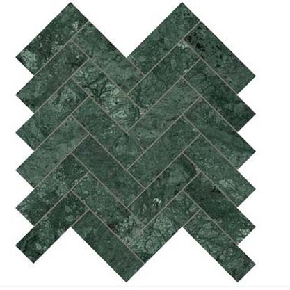 Verde Reale Herringbone 1.25"x4" - OWSI Old World Stone Imports ...