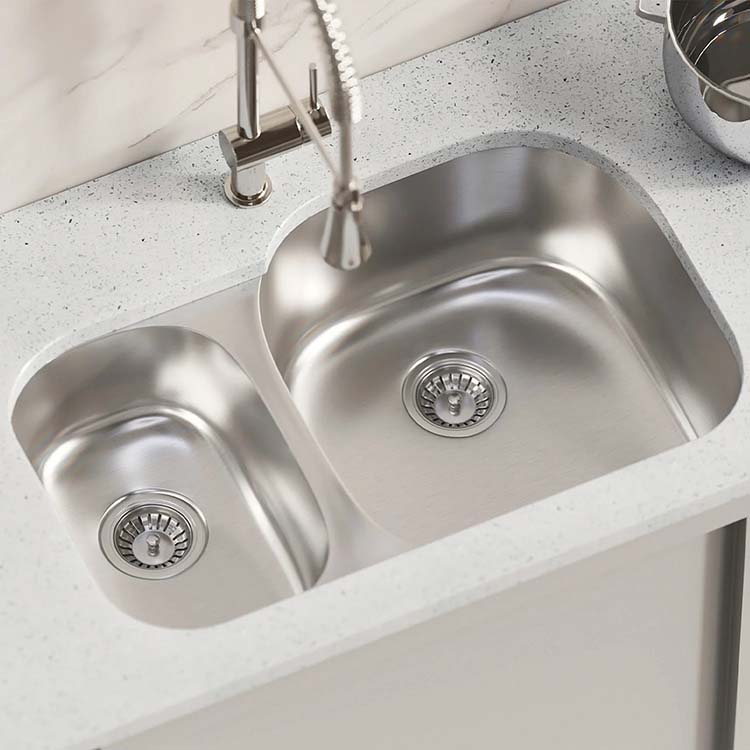 PL-VS3070 18 Gauge Stainless Steel Double Bowl Undermount Kitchen Sink ...