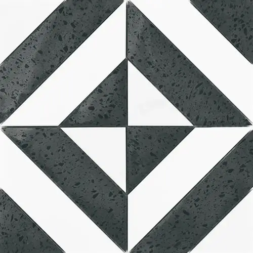 Minna Diagonals Bianca Pepper Tibet White and Black Terrazzo - OWSI Old ...