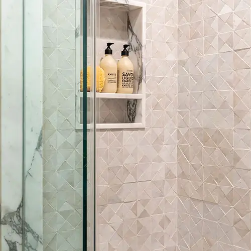 Zagora Triangle Mosaic Blanc - OWSI Old World Stone Imports Flooring ...