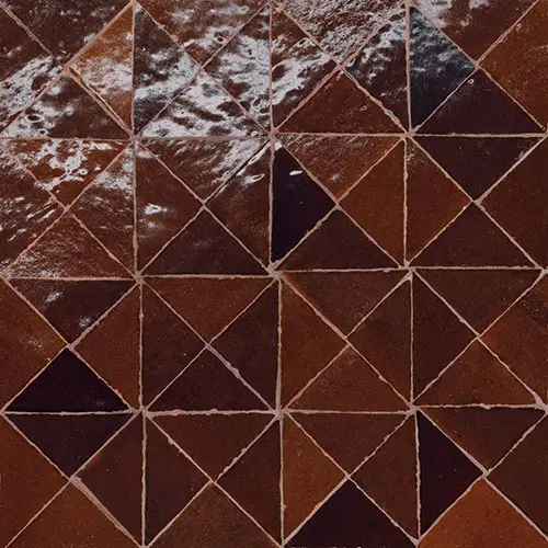 Zagora Triangle Mosaic Maroon - OWSI Old World Stone Imports Flooring ...