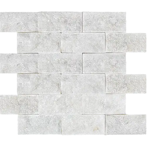 Oriental White Split-faced 2" x 4" Brick - OWSI Old World Stone Imports ...